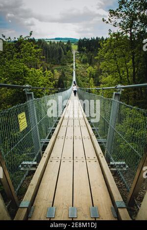 Geierlay - Suspension Bridge in western Germany Stock Photo - Alamy