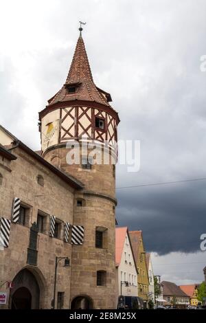 Roth, Germany - APR 27, 2019 : view of Roth, an old medieval town in ...