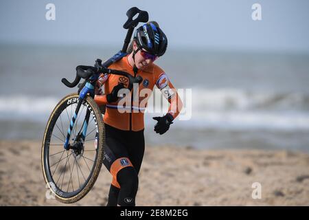 Dutch Shirin van Anrooij pictured in action during the women's elite ...