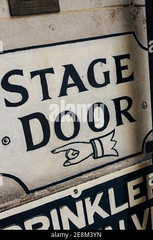 Stage sign backstage in theatre Stock Photo - Alamy