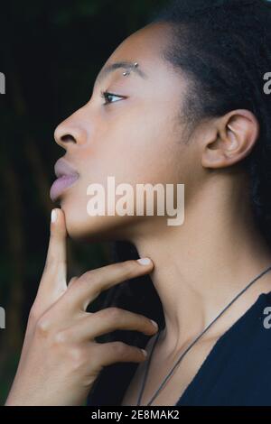 I cant breathe. a beautiful young woman using her asthma inhaler Stock ...
