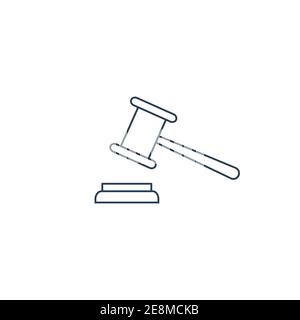 Legal gavel icon. Simple illustration of legal gavel vector icons set ...