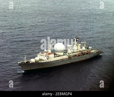 Missile range instrumentation ship ''Marshal Nedelin'' in 1990 Stock ...