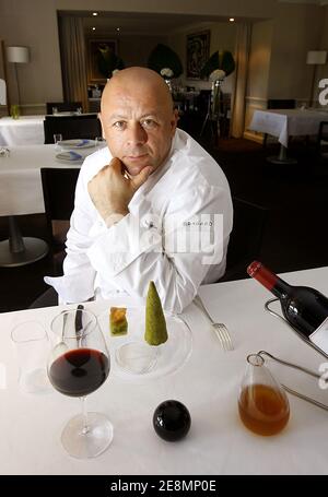 French chef Thierry Marx poses for photographer in his famous ...