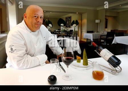 French chef Thierry Marx poses for photographer in his famous ...