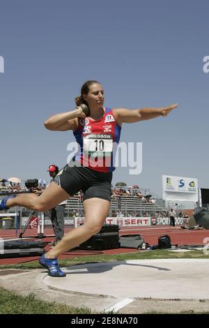 Melina ROBERT MICHON of France competes in the Women Discus event ...