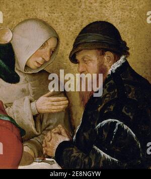 'Moench und Gutsherr' in Bruegel's 'Bauernhochzeit' is a depiction of a ...