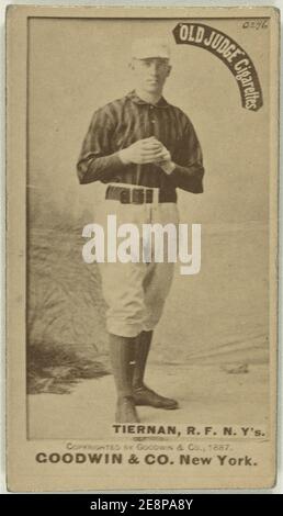 Mike Tiernan, New York Giants, baseball card portrait Stock Photo - Alamy