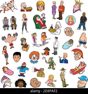Collection of people vector cartoon Stock Vector Image & Art - Alamy