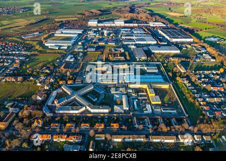 Aerial view, Werl Prison, Werl, North Rhine-Westphalia, Germany, Arrest ...