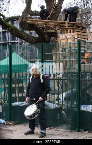 Roads protester Swampy in the tunnels below the proposed route of the ...