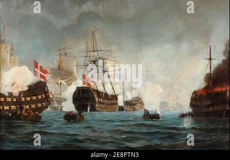 The battle of Copenhagen April 1801 by Christian Mølsted Stock Photo ...