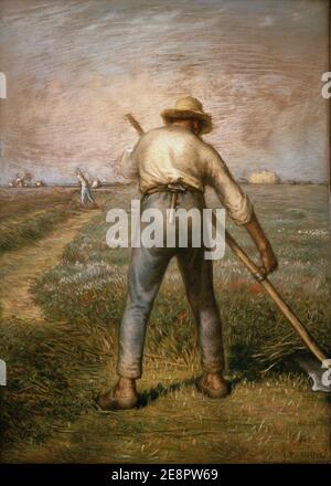 'Le Moissonneur' by Jean-François Millet, displayed at the Hiroshima ...