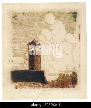 'Belfry (II)' by Mikalojus Konstantinas Ciurlionis is a 1906 painting ...