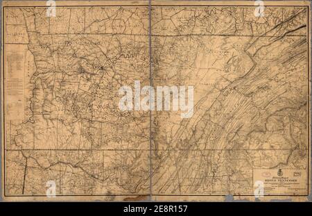 Map of middle and east Tennessee and parts of Alabama and Georgia 1862 ...