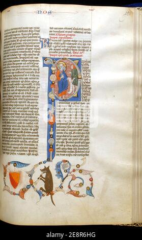 Miniatore di S Alessio in Bigiano - Leaf from Bentivoglio Bible ...