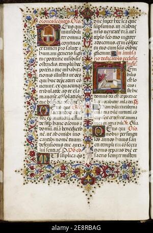 Missel de Thomas James - BM Lyon Ms5123 f17v (détail armes Stock Photo ...