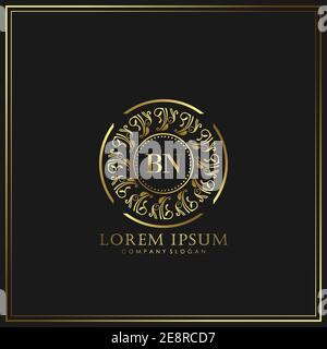 BN Initial Letter Luxury Logo template in vector for Restaurant, Royalty, Boutique, Cafe, Hotel ...