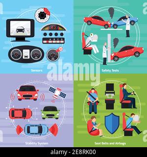 Car Safety System Infographics Stock Vector Image & Art - Alamy
