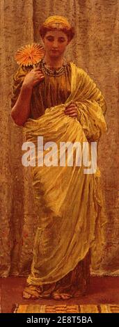 The Gilded fan by Albert Joseph Moore Stock Photo - Alamy