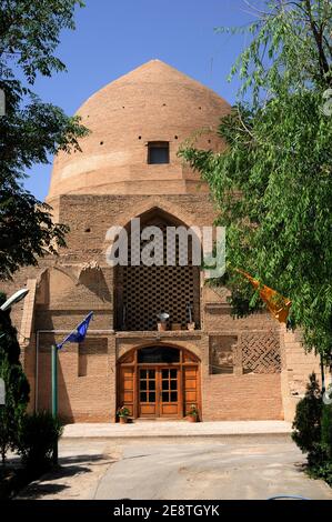 The entrance of the Great Mosque of Isfahan in Iran, an important ...