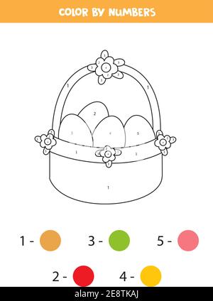 Color by numbers with cartoon Easter egg Stock Vector Image & Art - Alamy