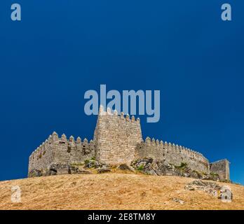 Crenelated walls of a medieval castle Stock Photo - Alamy