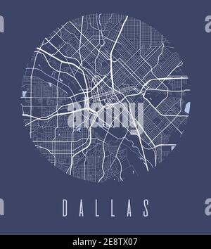 Dallas city map poster. Map of Dallas street map poster. Dallas map ...