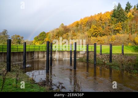 The Pickering flood management bund Stock Photo - Alamy