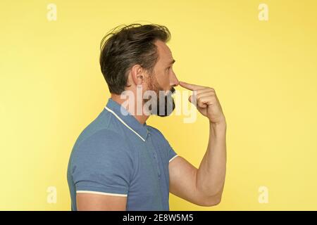 Cerebellar function testing. Mature man have medical examination ...