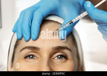 woman getting cosmetic injection Stock Photo - Alamy