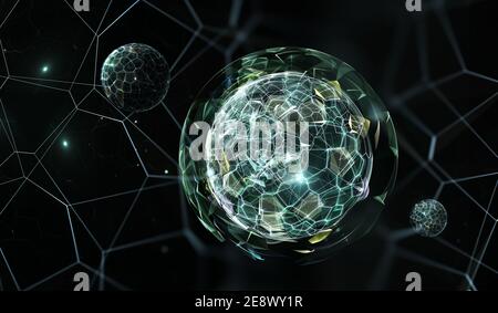 Quantum world, quantum mechanics. 3d illustration Stock Photo - Alamy