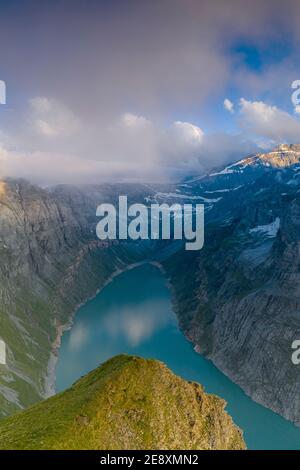 Aerial view of the mountains of the Glarus Alps, Switzerland. Picture ...