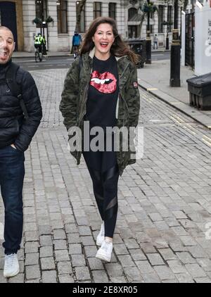 Lucy Horobin seen arriving at the Global Radio Studios in London ...