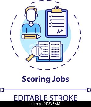 Scoring jobs concept icon Stock Vector Image & Art - Alamy