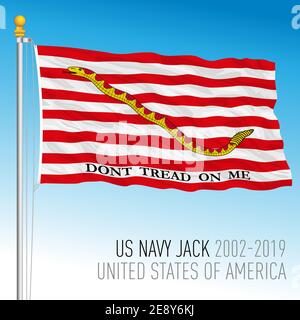US Navy jack flag, United States, vector illustration Stock Vector ...