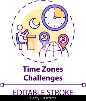Time zones challenges concept icon Stock Vector Image & Art - Alamy