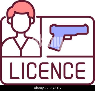 gun permit or license icon Stock Vector Image & Art - Alamy