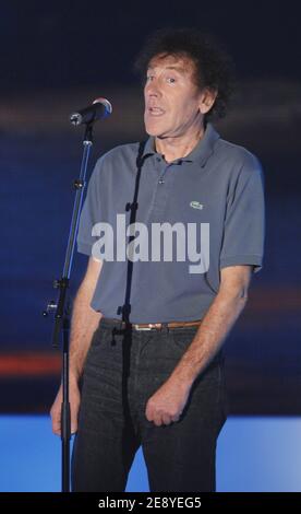 French singer Alain Souchon performs live on stage during the 'Fete de ...