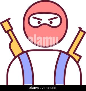 Killer Mask icon vector, filled flat sign, solid pictogram isolated on ...