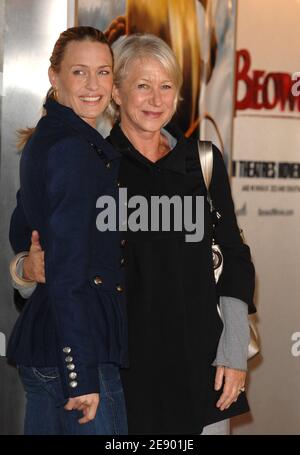 Robin Wright Penn and Helen Mirren attending the"Beowulf" Los Angeles ...