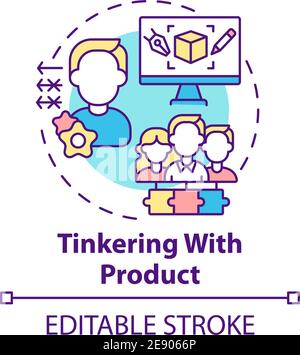Tinkering with product concept icon Stock Vector Image & Art - Alamy