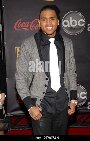 Chris Brown attends the 2007 American Music Awards, held at the Nokia ...