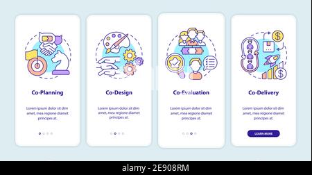 Collaborative production elements onboarding vector template Stock Vector Image & Art - Alamy