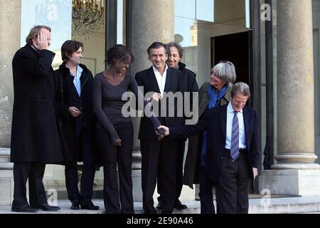 (L to R) Hugues Dewavrin, Christophe Ono-dit-Biot, Minister Rama Yade ...
