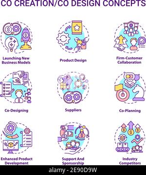 Co-creation concept icons set Stock Vector Image & Art - Alamy