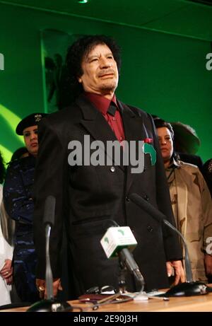 Libyan Leader Moammar Gadhafi attends a lavish private dance spectacle ...