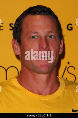 Athlete Lance Armstrong attends a Q & A in celebration of his second ...