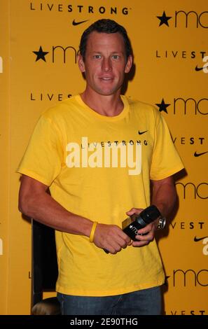 Athlete Lance Armstrong attends a Q & A in celebration of his second ...
