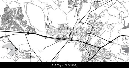 Urban vector city map of Emalahleni, South Africa Stock Vector Image ...